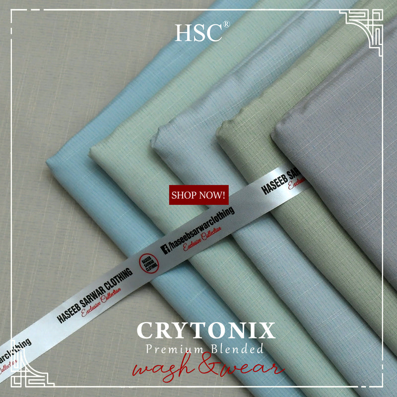 Crytonix Premium Blended Slub Wash&Wear – Haseeb Sarwar Clothing - Premium Clothing Store