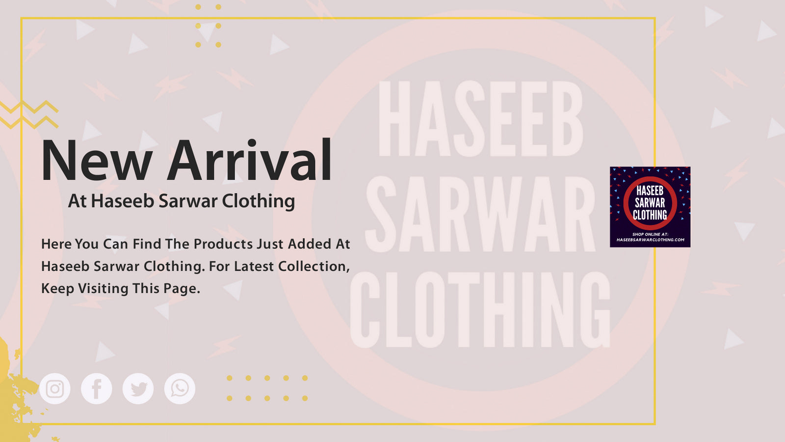 New Arrival At Haseeb Sarwar Clothing – Haseeb Sarwar Clothing ...